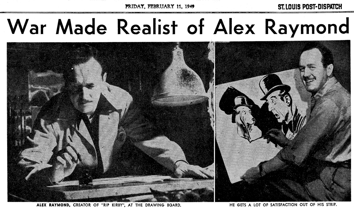 Stripper's Guide: News of Yore 1949: Alex Raymond Profiled