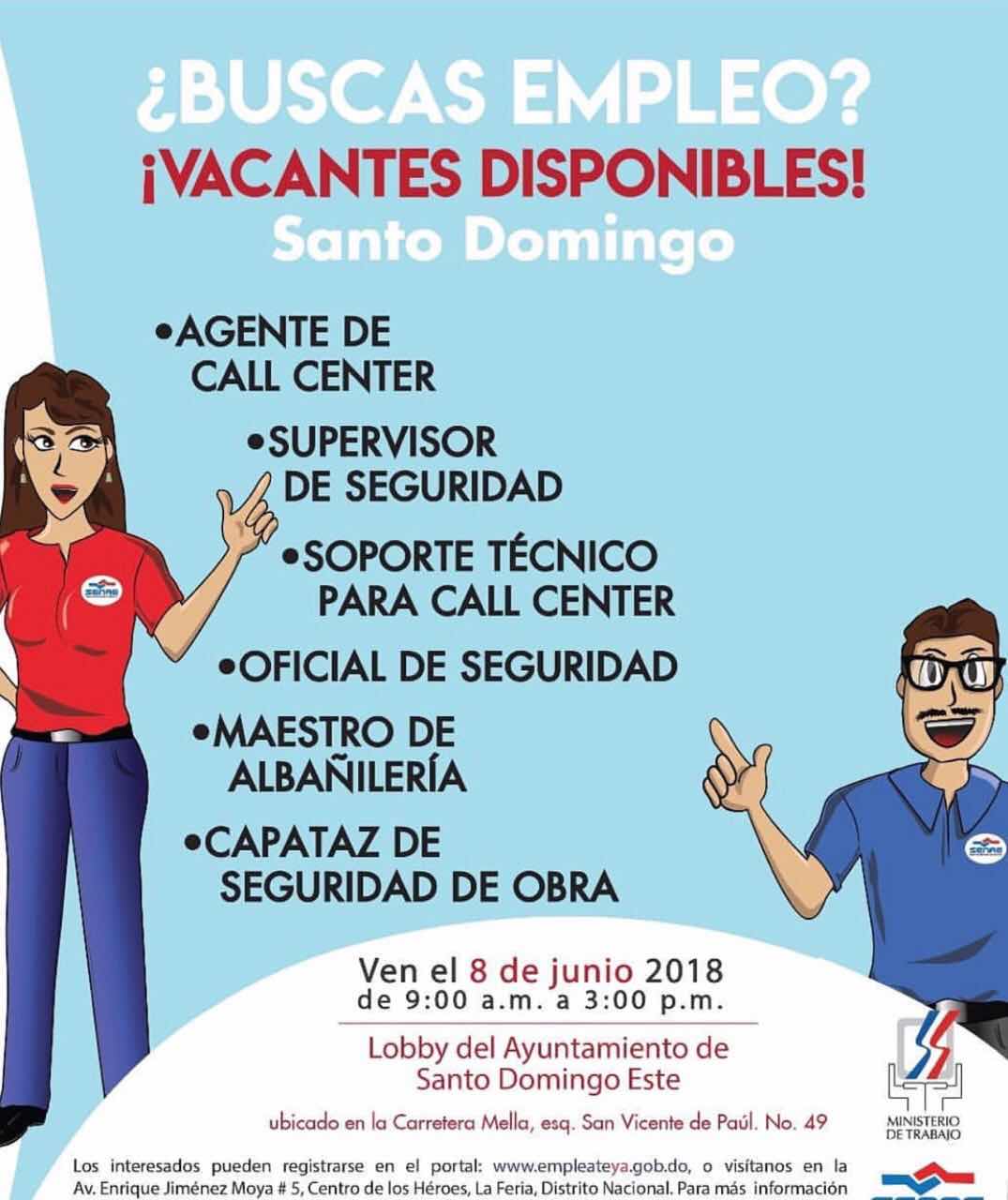 FERIA DE EMPLEO SANTO DOMINGO ESTE: CALL CENTER, SEGURIDAD Y ... FERIA DE EMPLEO SANTO DOMINGO ESTE: CALL CENTER, SEGURIDAD Y ...
