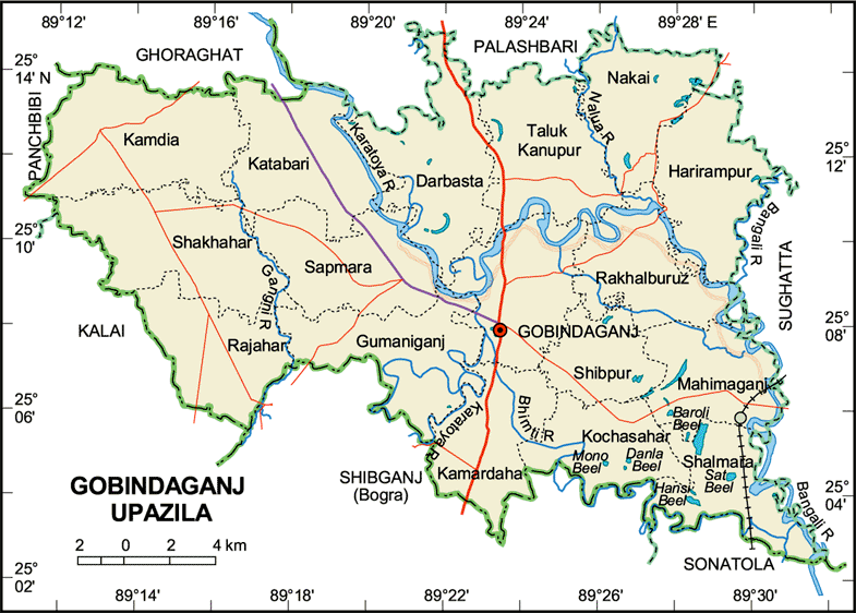 Mouza & Land Use Maps of Gobindaganj Upazila, Gaibandha, Bangladesh ...