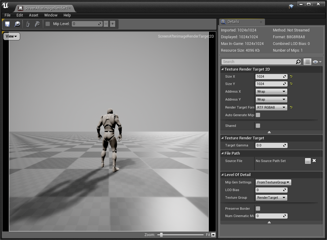 Full screen afterimage material(Drunken effect).
