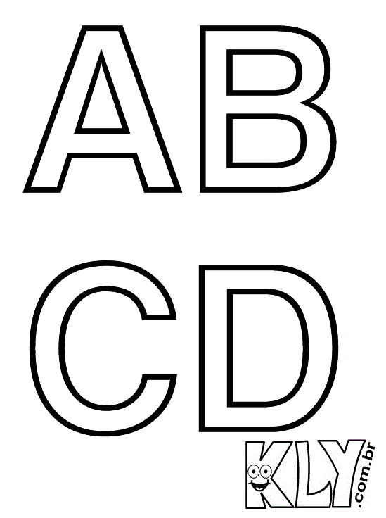 Letras do Alfabeto para Colorir - Desenhos Para Colorir