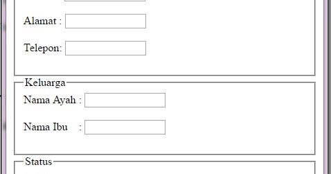 Pembuatan Kelompok Tertentu dalam Form HTML - Petunjuk Onlene