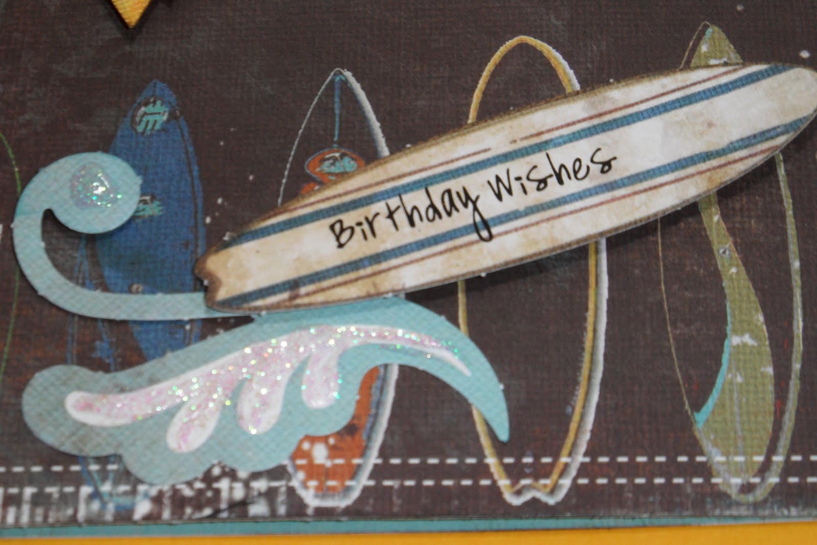 Purple Peeps Techniques: Surfer Birthday Card