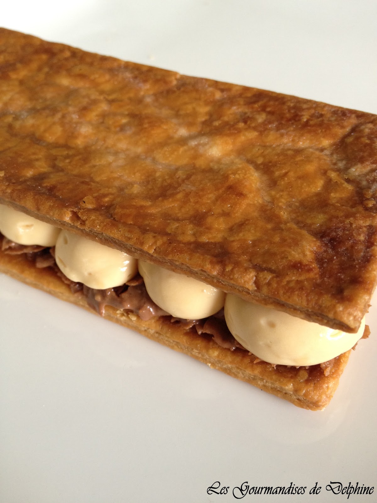 Mille-feuille crousti-coulant caramel au beurre salé