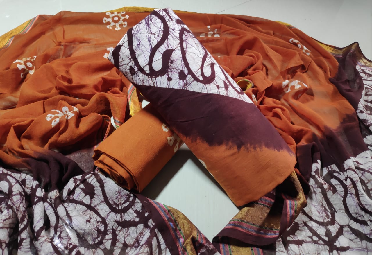 Batik print dress materials