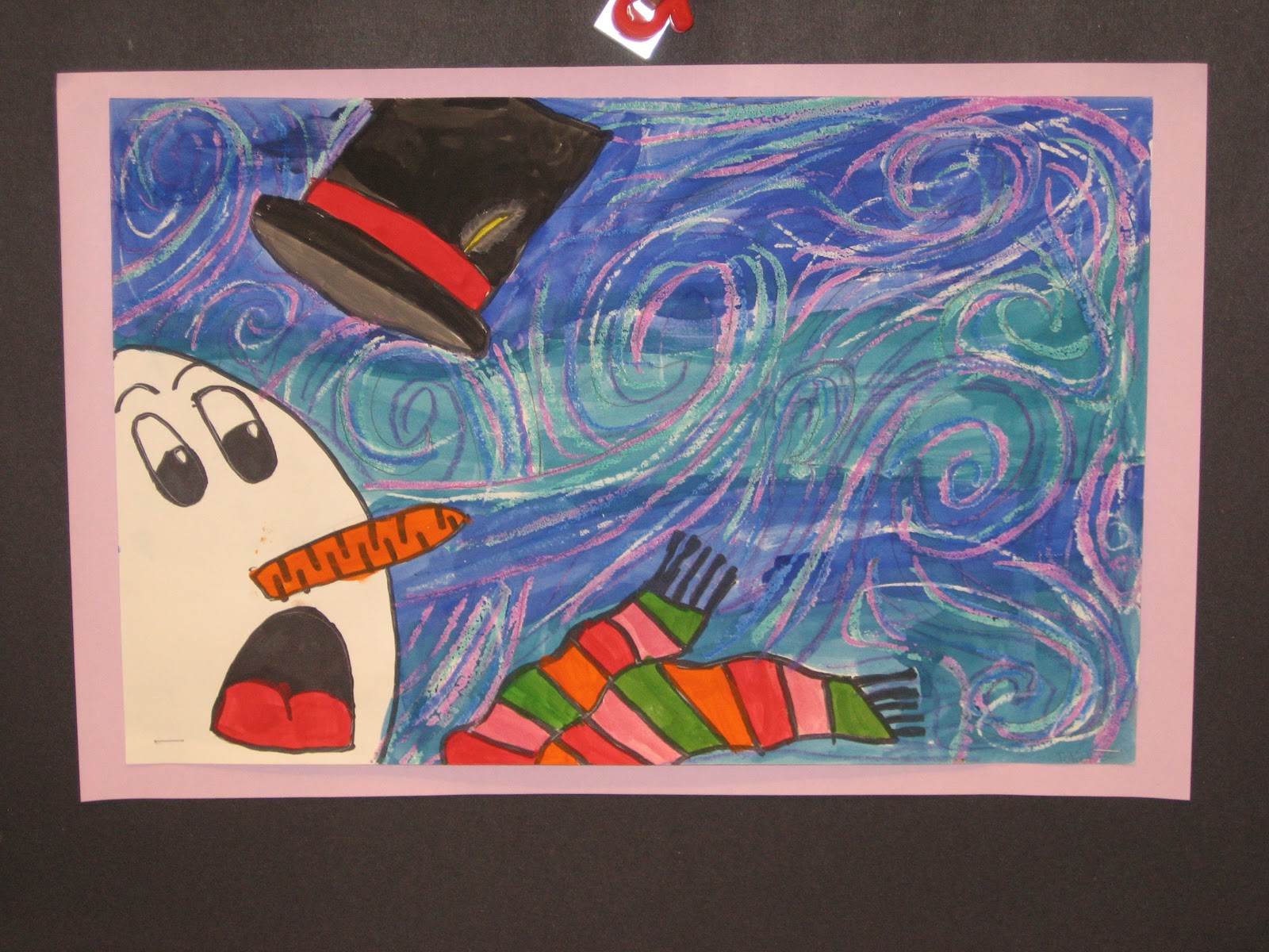 Jamestown Elementary Art Blog: 3rd Grade Van Gogh Snowmen