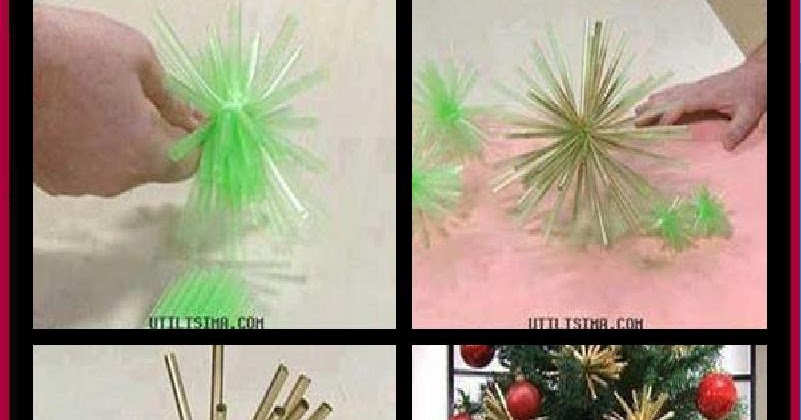 Dollar Store Crafter: "Exploding Straws" Fireworks Christmas Decorations