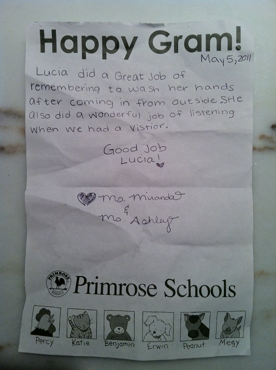 Lucia School Art: Happy Gram! 05.05.11