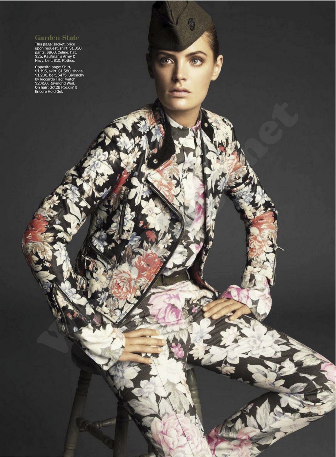 tropical storm: leah de wavrin by tesh for us marie claire january 2012 ...