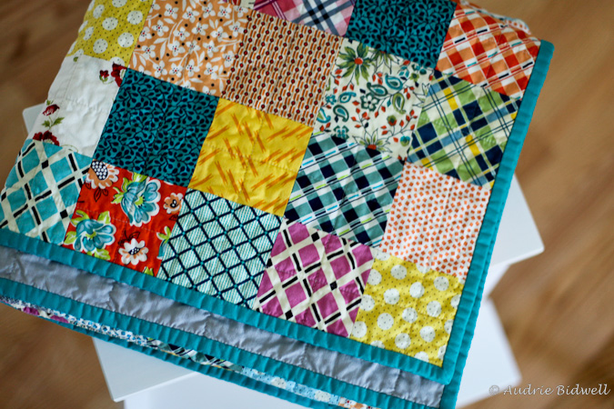 Blue is Bleu: DS Patchwork Baby Quilt