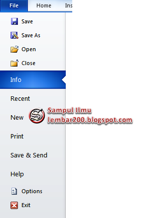 Fungsi Menu File, Sub Menu File Di Word - Sampul Ilmu