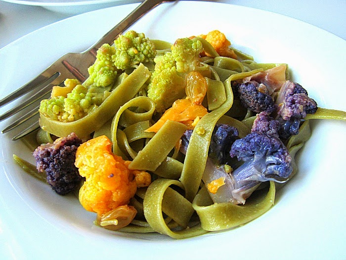 Pretty Produce: Romanesco & Purple Cauliflower Pasta