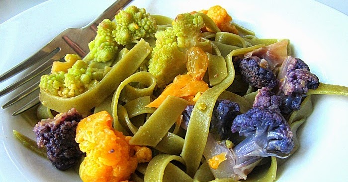 Pretty Produce: Romanesco & Purple Cauliflower Pasta
