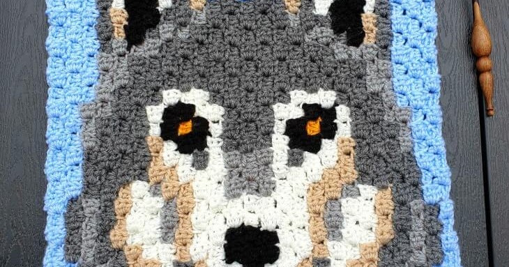 My Hobby Is Crochet: Free Crochet Pattern + Graph: Grey Wolf C2C Square ...