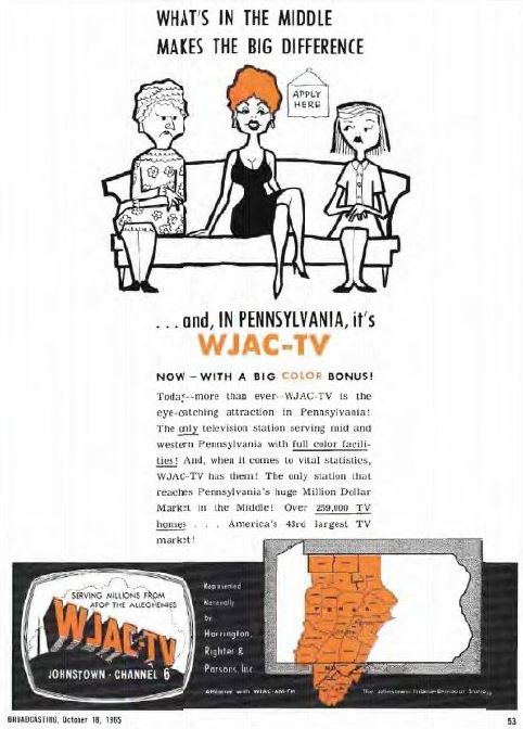 Vintage Johnstown: WJAC-TV - Marketing Ad - 1965