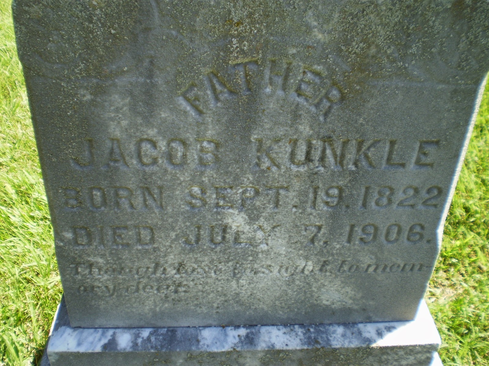 Tombstone Tuesday: Jacob Kunkle