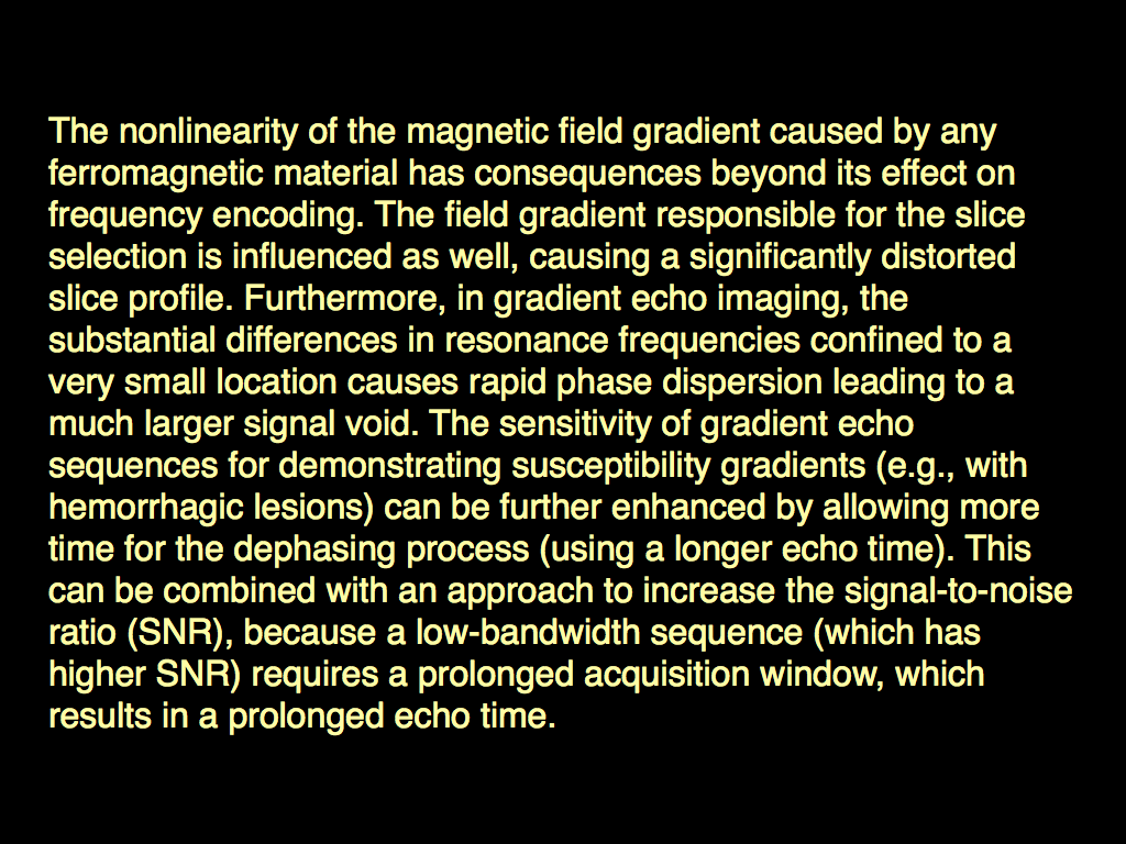 MRI BLOG: Magnetic Susceptibility Artefact