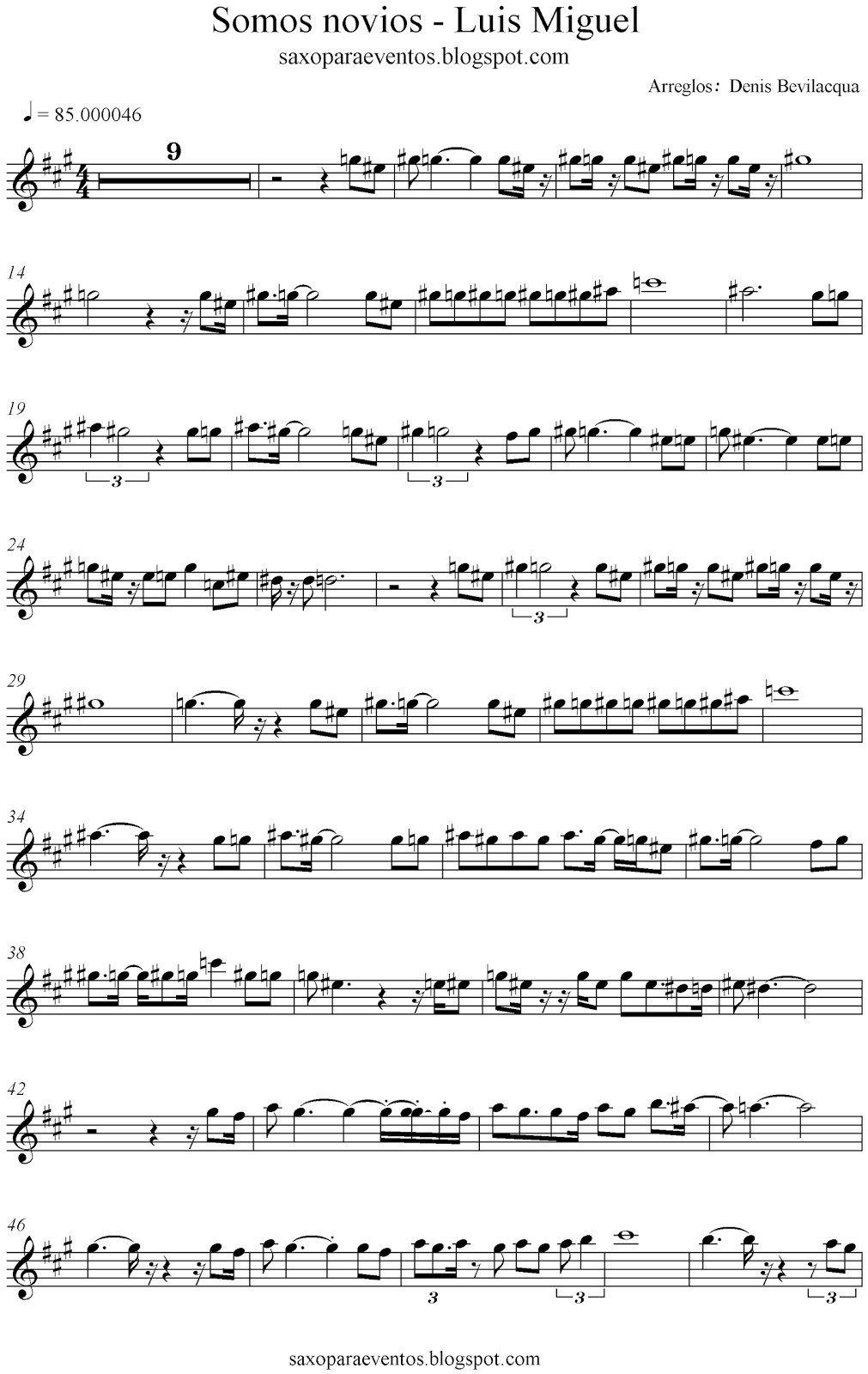 Pista y partitura de "Somos Novios" de Luis Miguel, Armando Manzanero ...