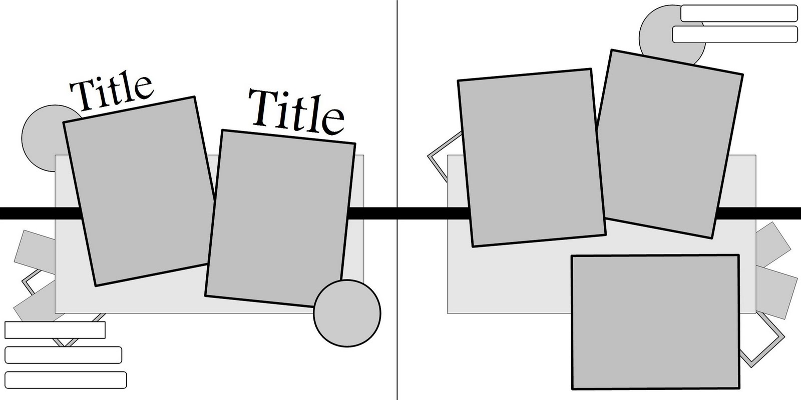 Iggy Jingles Crafts: Double page layout sketch