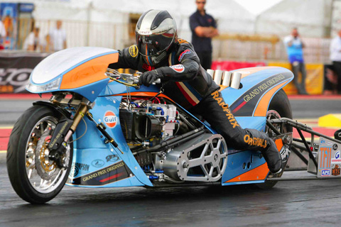 MOTORCYCLE 74: Gulf Top fuel motorcycle