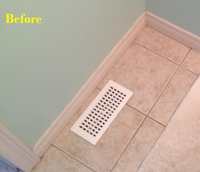 These Peach Roses: Love Your Baseboards!