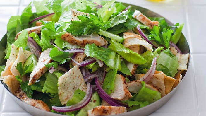 Fattouche with za’atar chicken recipe | Arabic Food Recipes