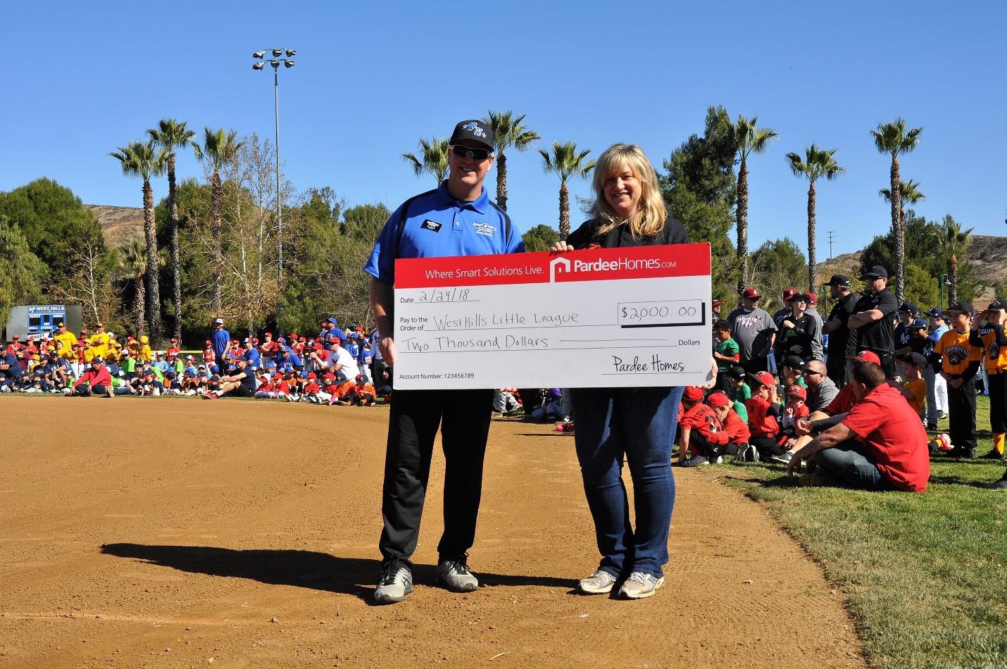 Pardee Homes Helps Kick Off West Hills Little League Season