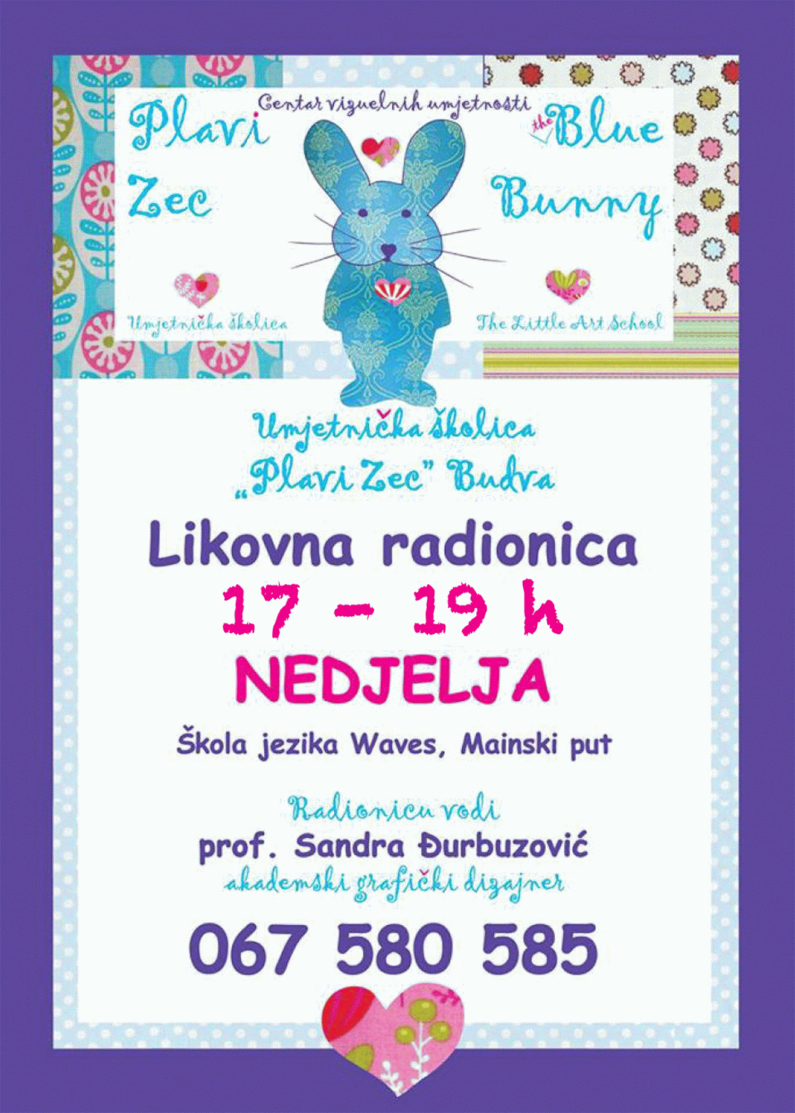 Umjetnicka skolica PLAVI ZEC