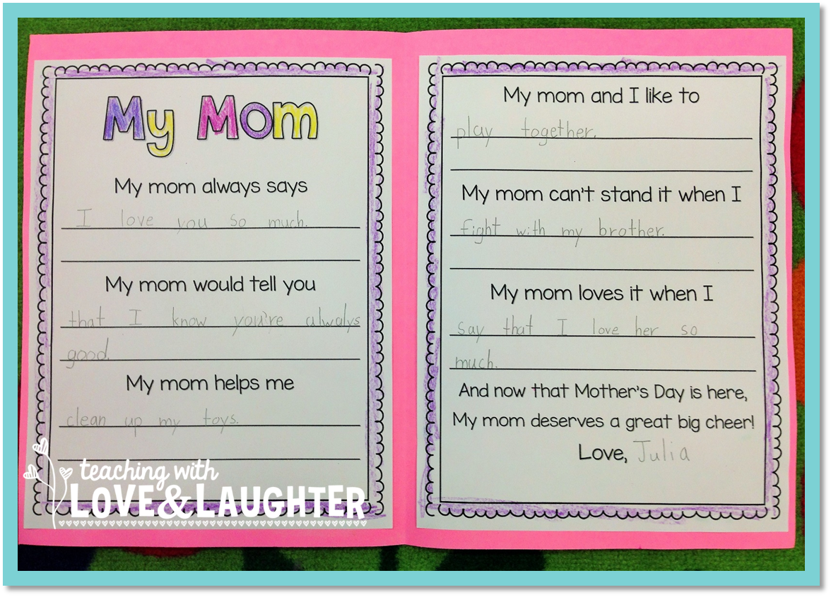 Teaching With Love and Laughter: Mother's Day Writing Freebie and ...