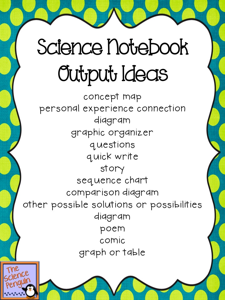 The Science Penguin Inputoutput For Your Science Notebooks