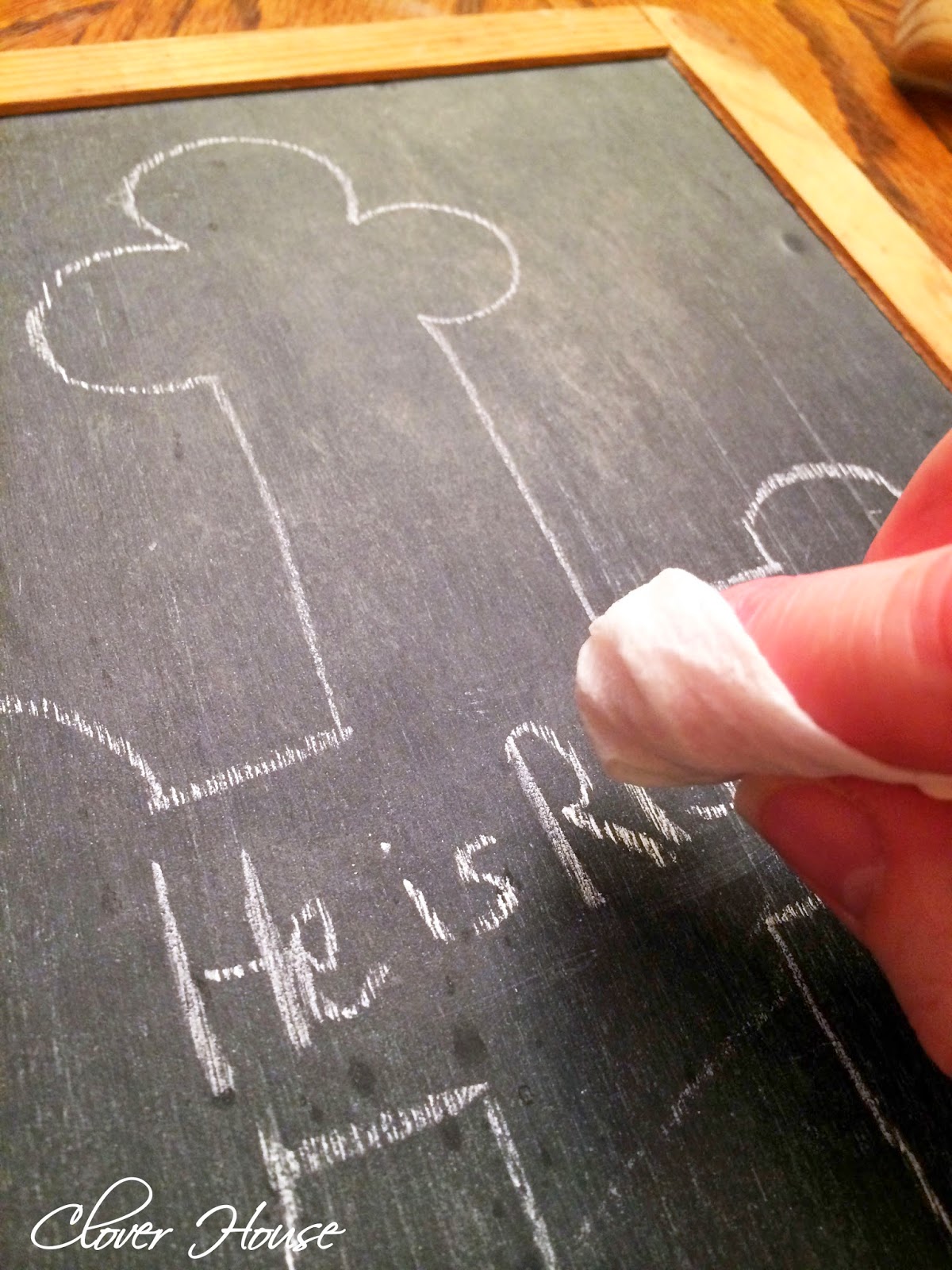 Clover House: Easter Cross Chalkboard Art