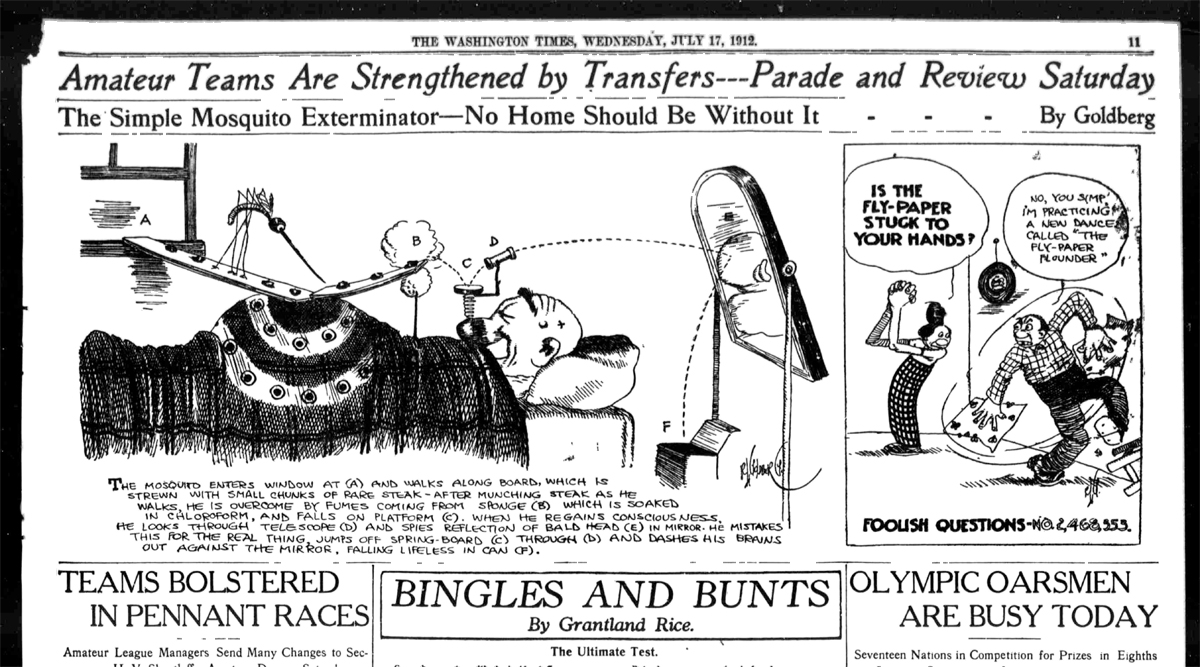 Screwball Comics: The First Rube Goldberg Invention Cartoon (1912 ...
