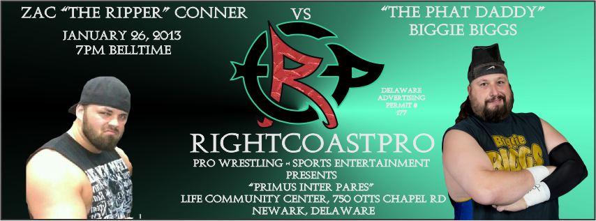 Zac "The Ripper" Conner vs "Phat Daddy" Biggie Biggs January 26th