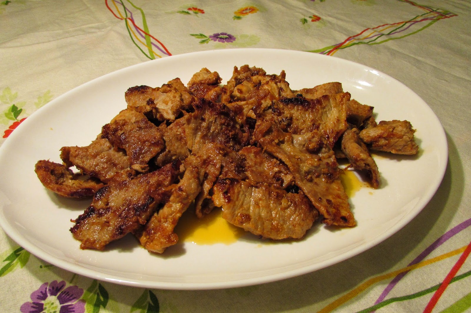 Febras de porco estufadas - Lar da culinária