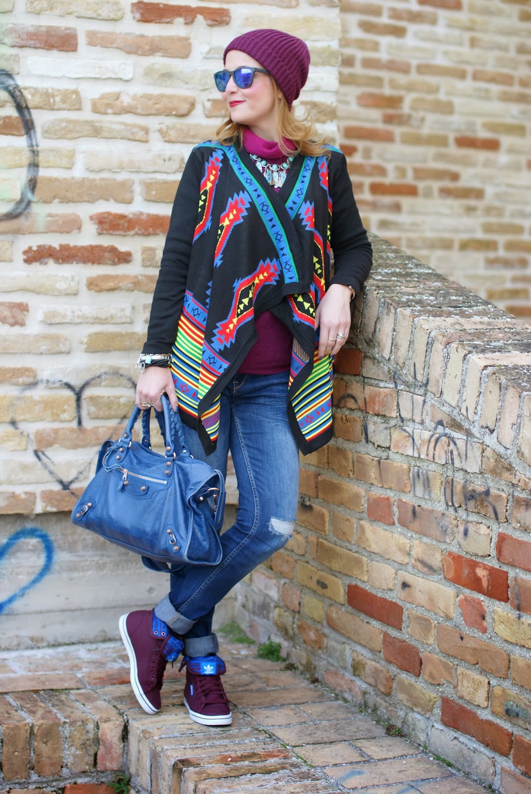 Colorful aztec street style | Fashion and Cookies - fashion and beauty blog