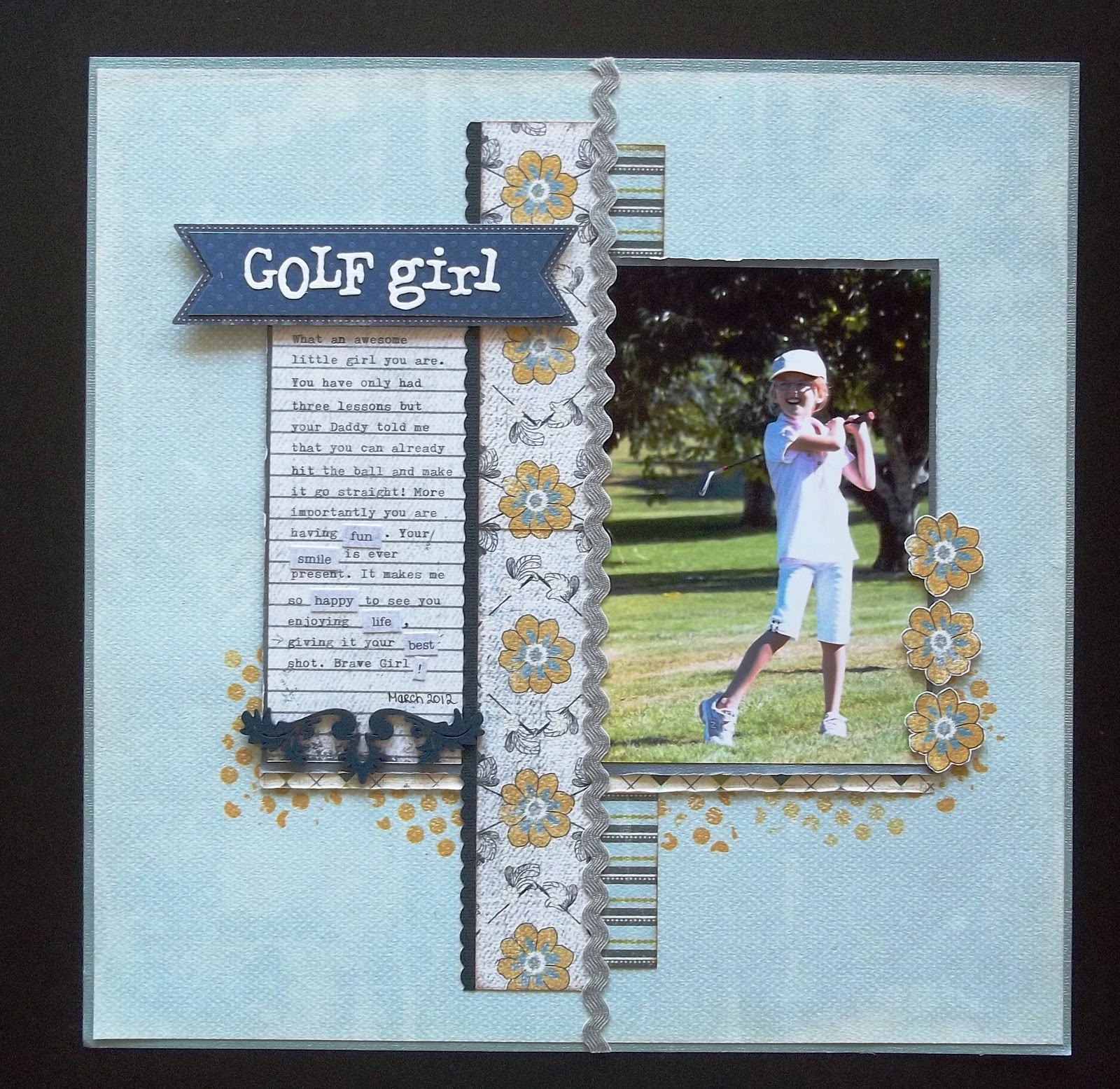 Artfull Crafts: Lindsey - GOLF GIRL LAYOUT