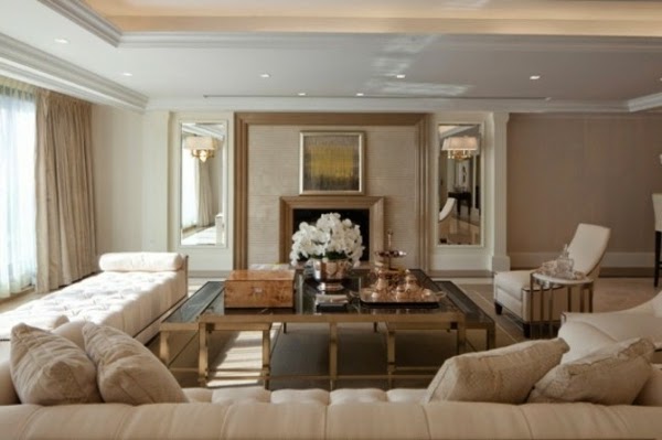 Salas decoradas color beige - Colores en Casa