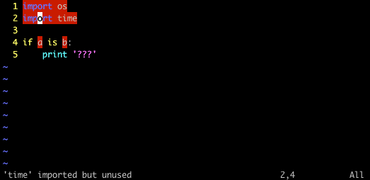 Vim Python 오류 체크 플러그인 Pyflakesvim Seorenn Sigsegv