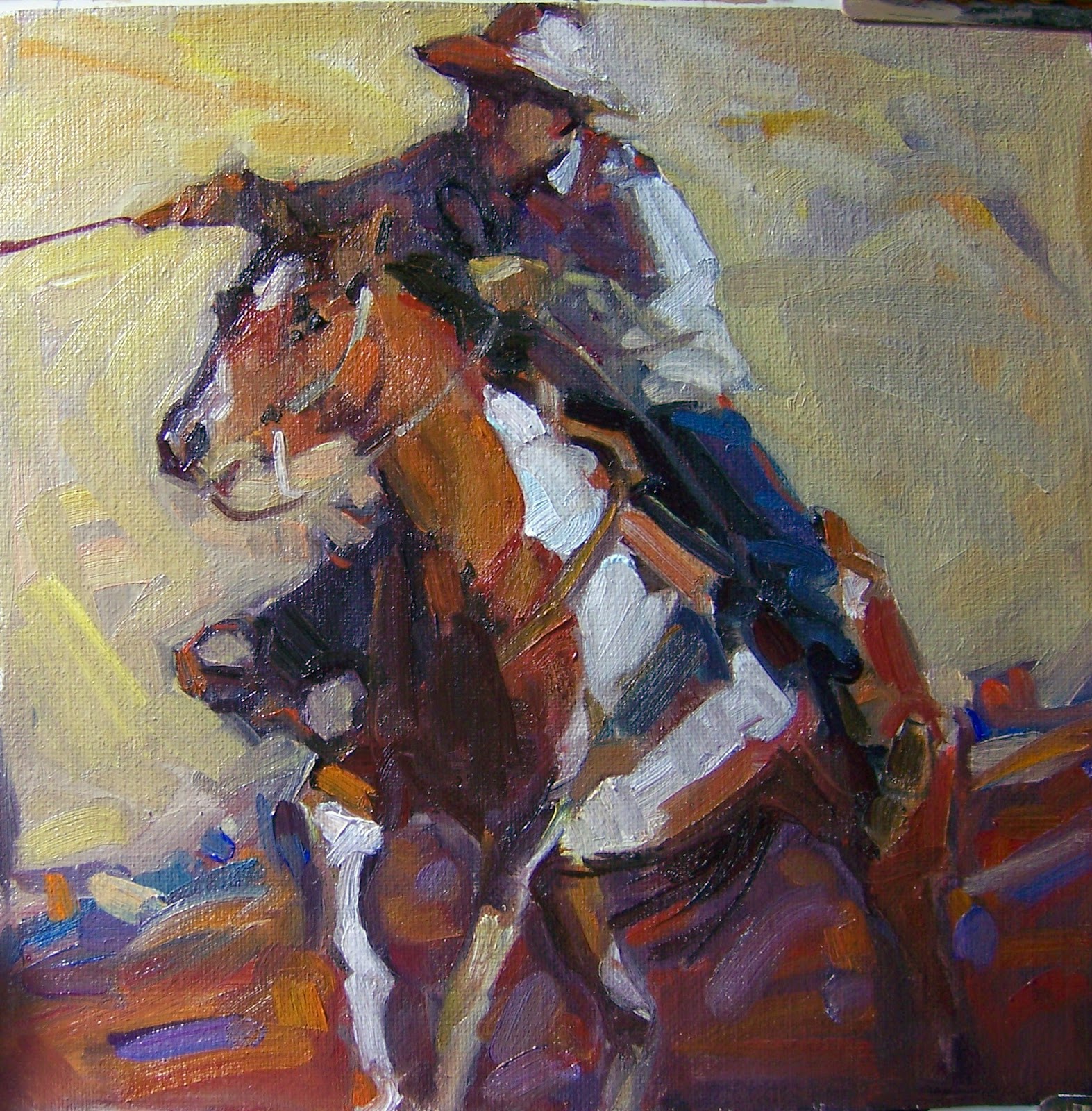 Kim Roberti Art Gallery: "On The Paint" Kim Roberti's 8"x8" original ...