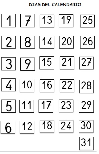 El arcoiris de Infantil: CALENDARIO CLASE