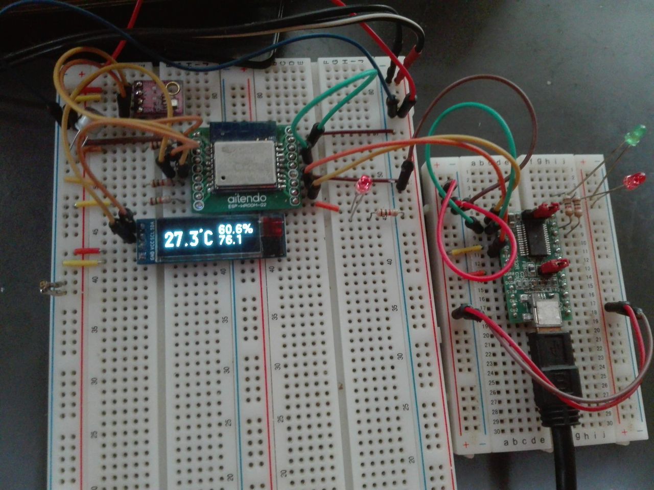 音源とオーディオの電子工作(予定) Esp Wroom 02 Esp8266 でbme280とssd1306 Oled(i2c)を使う。