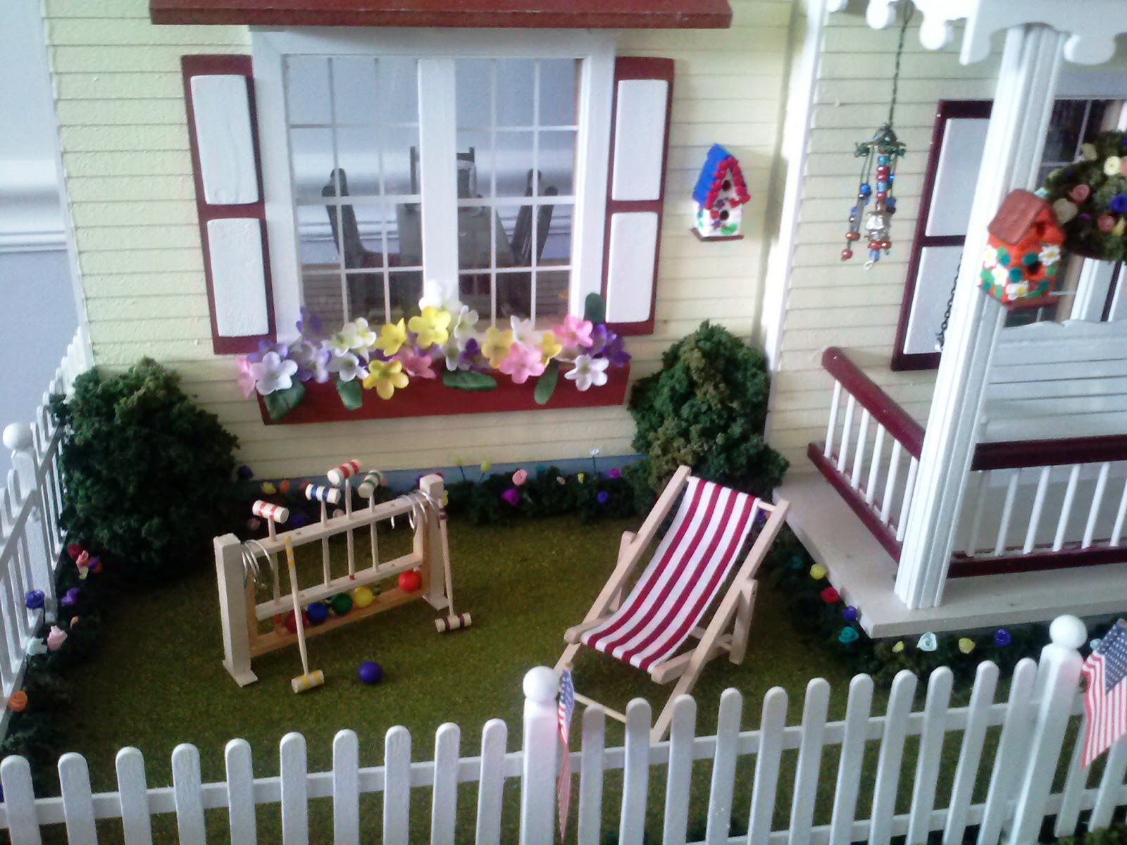 Farmhouse 4th of july, Dollhouse landscaping, Real good toys