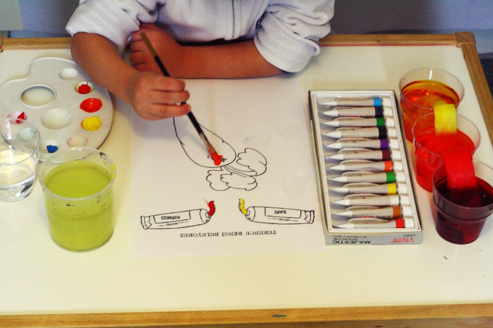 Montessori Ev Okulu : Ana Renkler- Ara Renkler (primary colors)