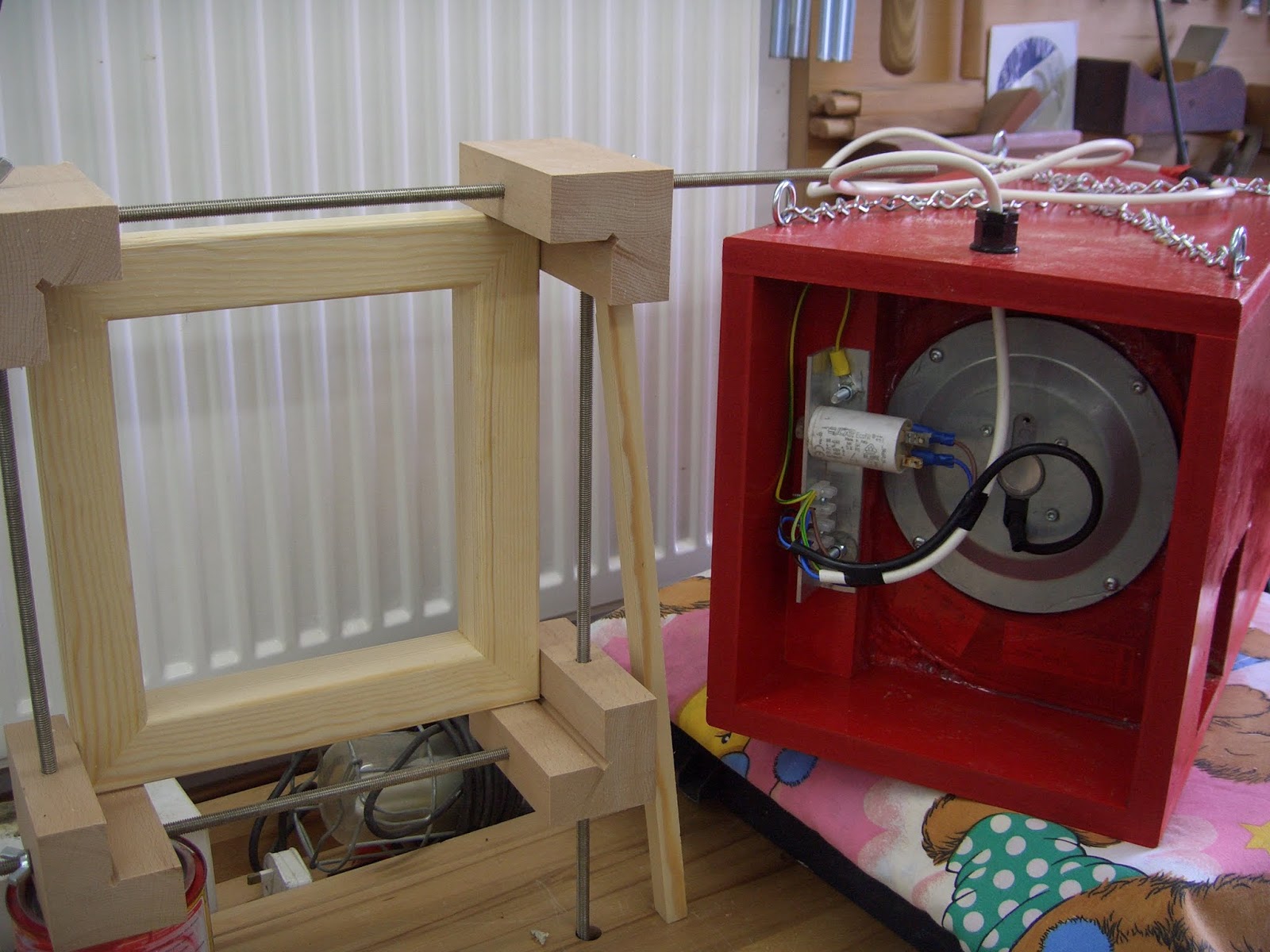 designer wood workshop: Shop made air filter