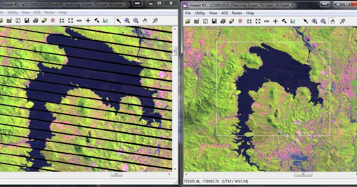 REPUBLIC OF GIS: How to destrip (gap filling) Landsat 7 SLC-off