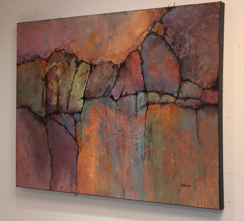 Daily Painters Abstract Gallery: "Ancient Mysteries" geologic abstract ...