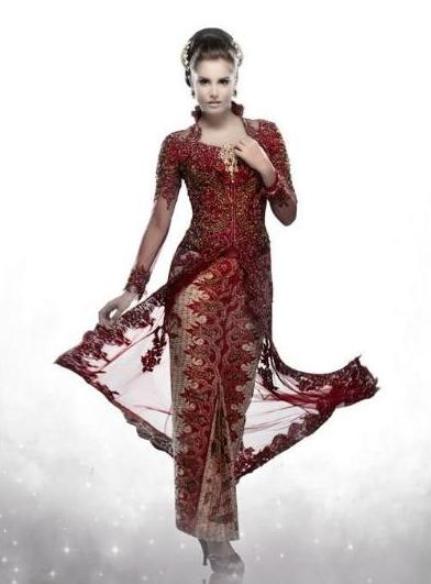 contoh desain model kebaya muslim modern terbaru wanita gambar gaun ...
