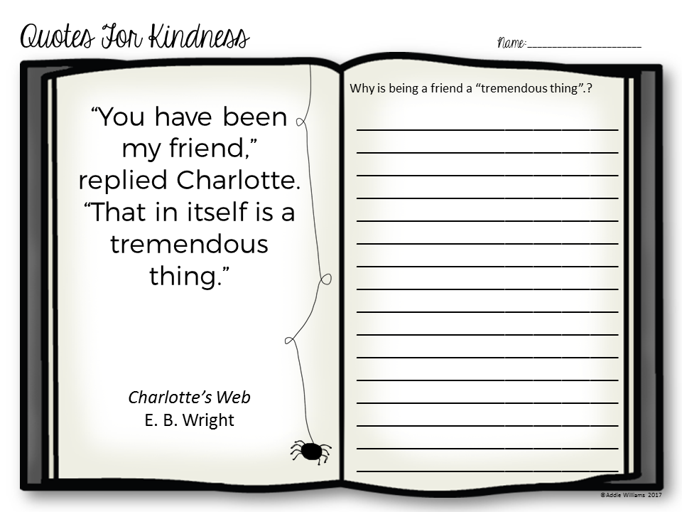 Quotes for Kindness - Free Writing Prompts for Your Classroom - Addie ...