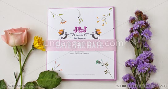 BNG004 - Undangan Hardcover Floral Bunga-bunga Ungu Menawan 4 ...