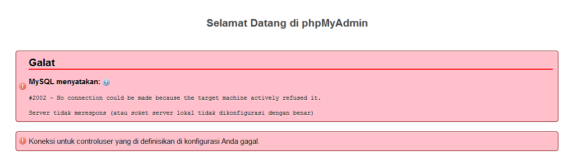Mengatasi Access Denied pada PhpMyadmin